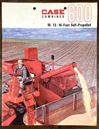 J.I. Case Model 600 Self-Propelled Combine 1965 Dealer Sales Brochure ...