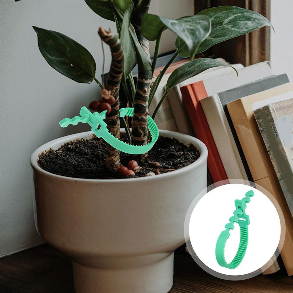 12 Pcs Plant Cable Ties Tape Rubber Tree Garden Staples Flexible | eBay ...