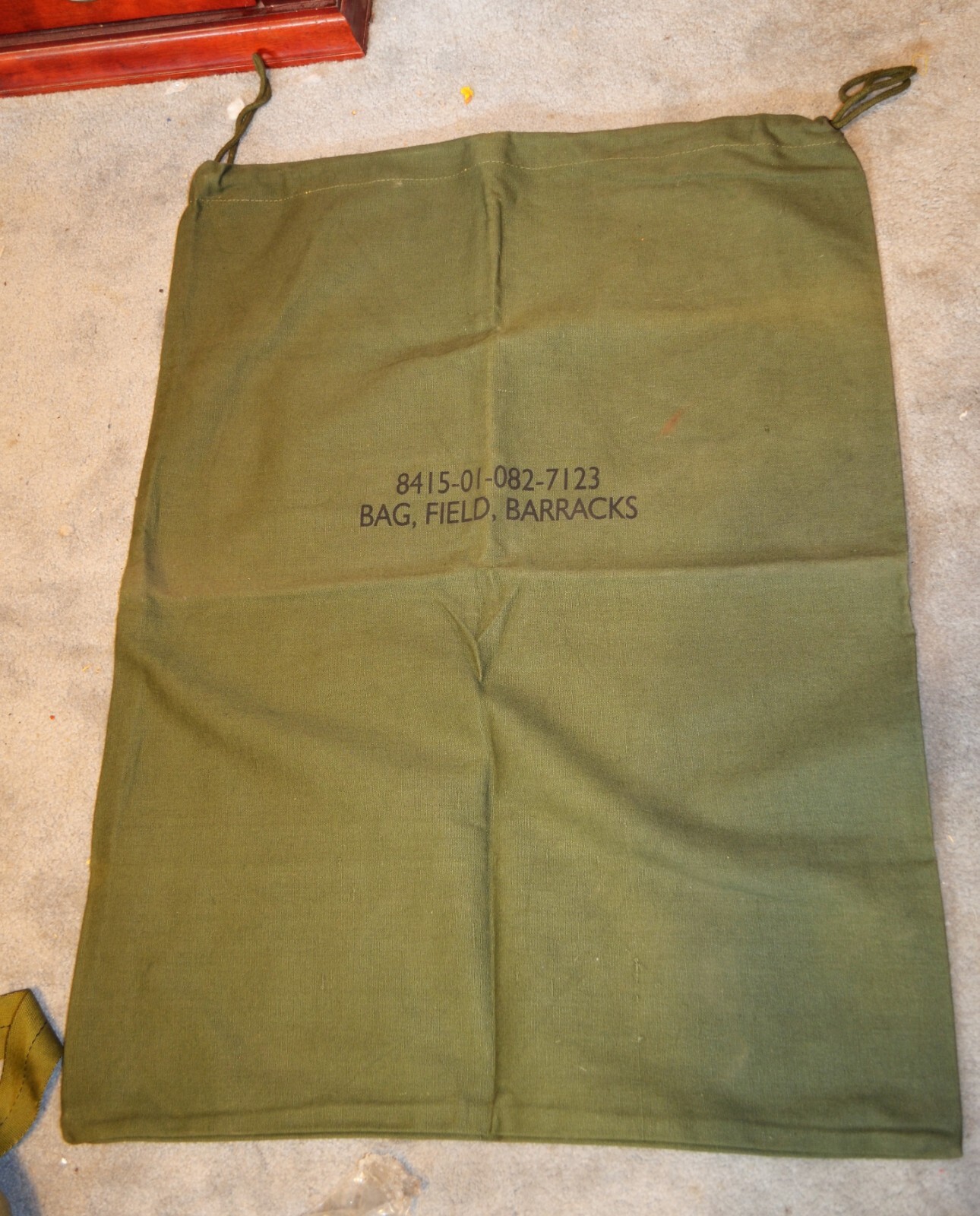 Military Surplus Barracks Bag, Drawstring Field Bag, Army Olive Green ...