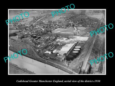 OLD 8x6 HISTORIC PHOTO CADISHEAD MANCHESTER ENGLAND DISTRICT VIEW c1930 ...