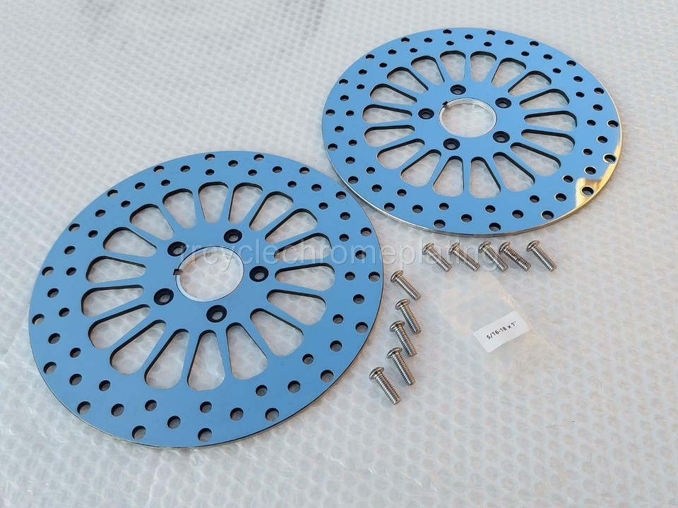 DNA 11.5" Super Spoke Front Rear Brake Rotors, Harley Softail Dyna ,w ...