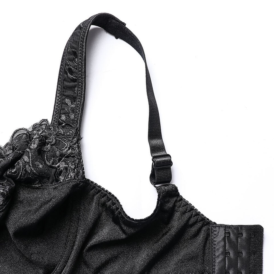 Women's Minimizer Unlined Underwire Bra with Lace Embroidery Full ...