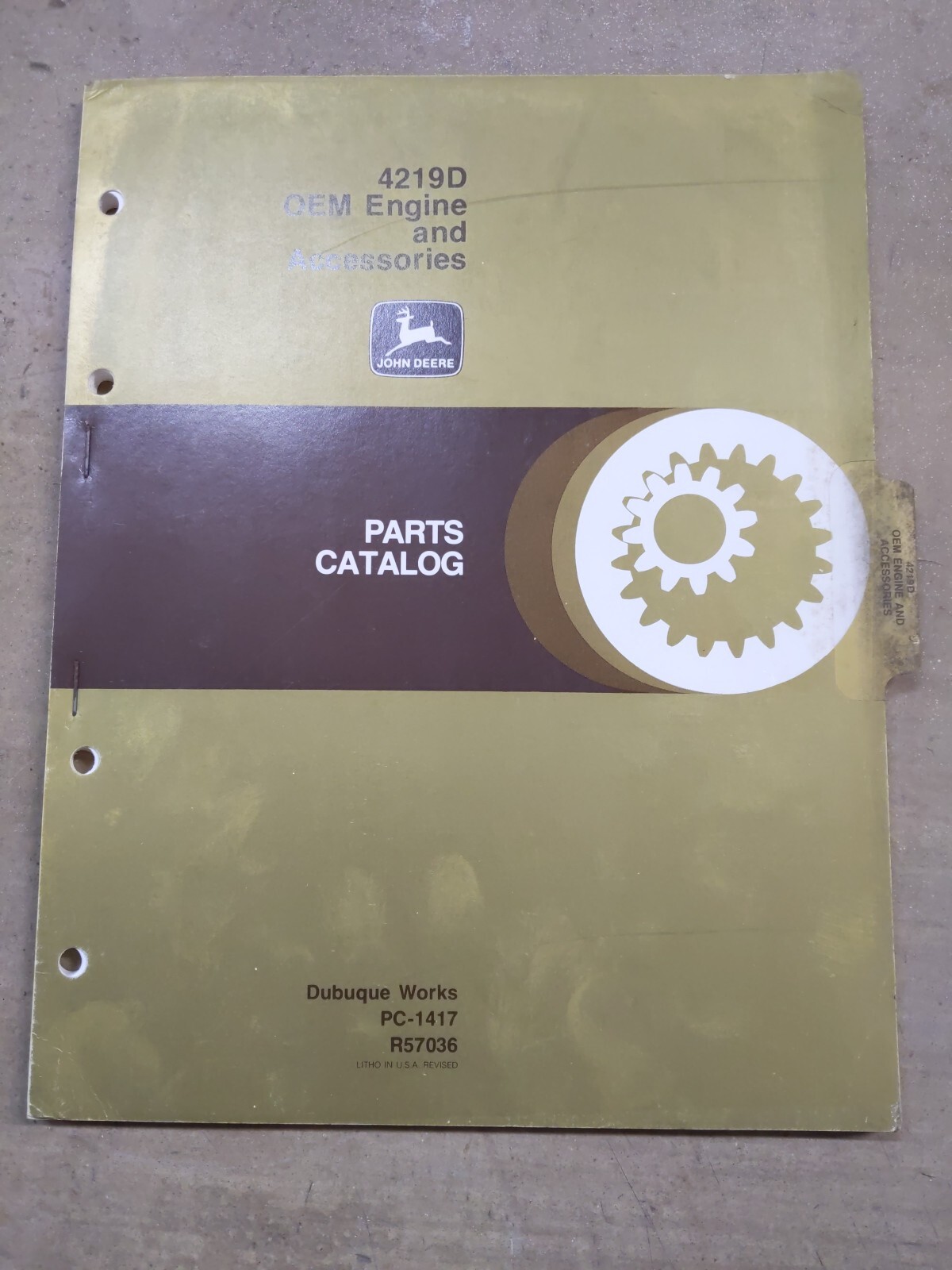 John Deere 4219D OEM Engine & Accessories Parts Catalog, PC-1417 | eBay