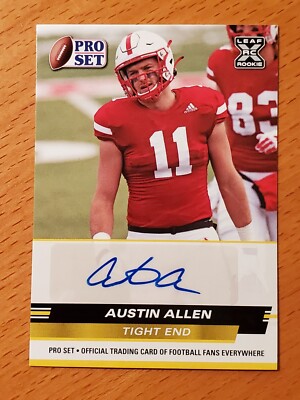 2022 Leaf Pro Set Autographs Yellow Austin Allen Nebraska Rookie | eBay