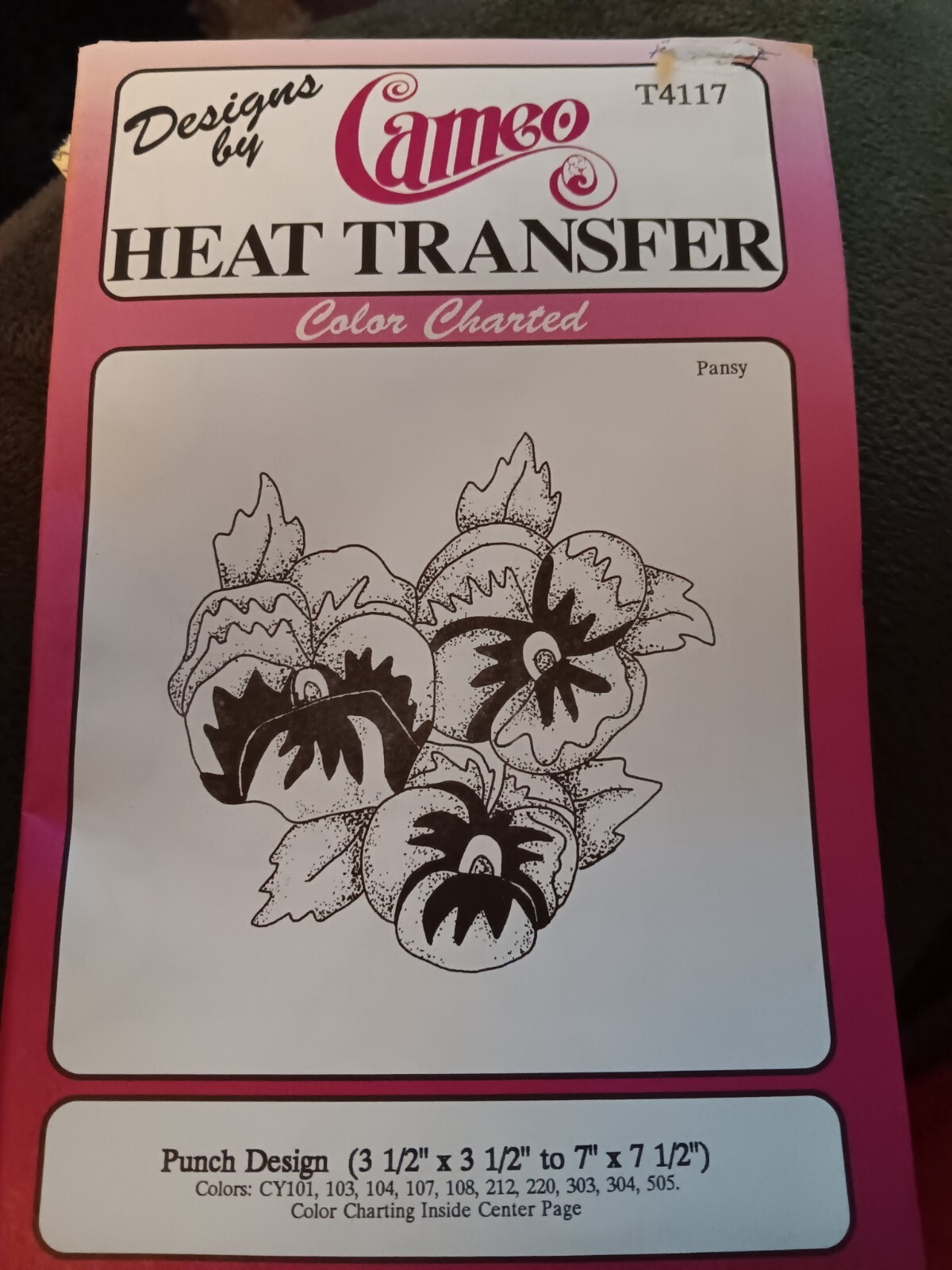Heat Transfer T4117 Pansy Designs by Cameo | eBay