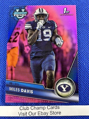 2023 #72 Miles Davis Bowman University Chrome 1st Pink Refractor BYU | eBay