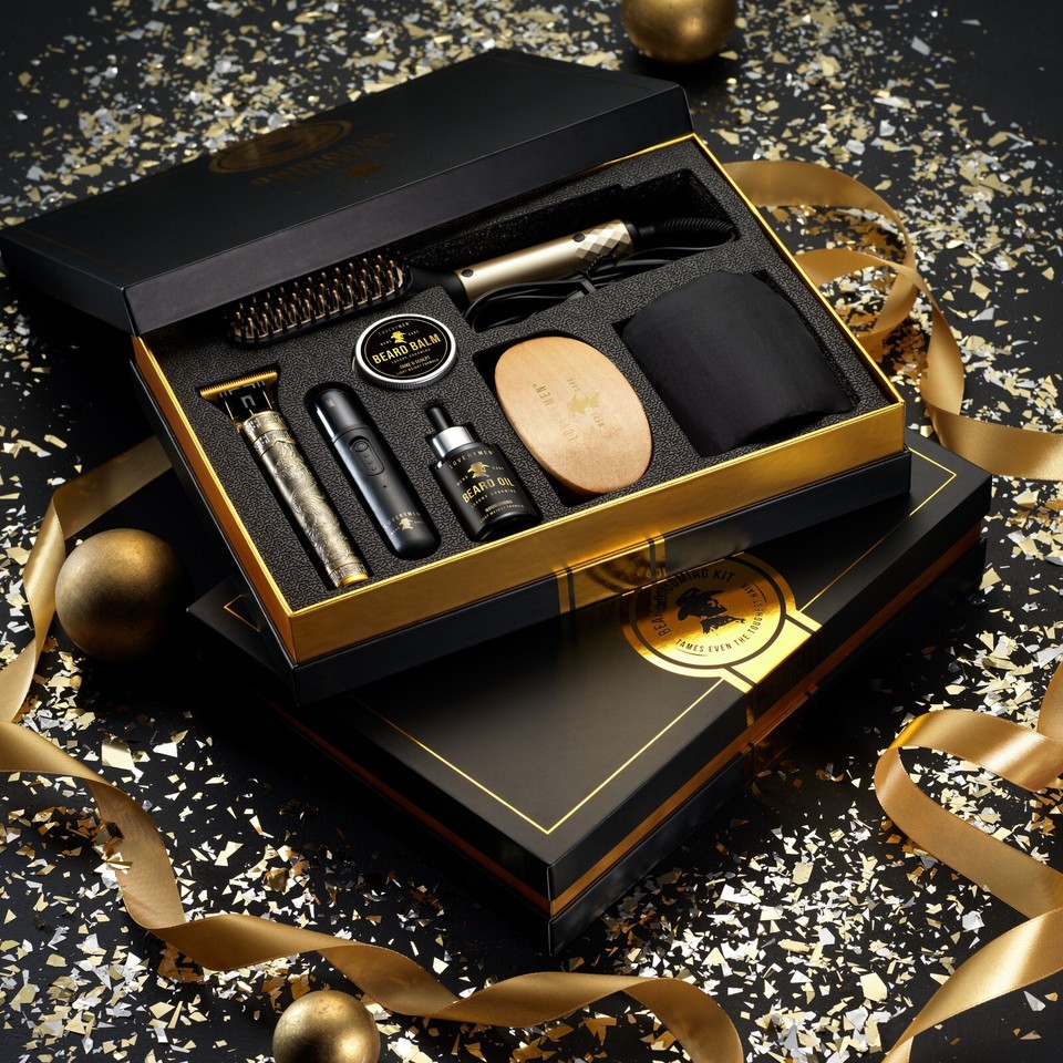Ultimate Luxury Mens Beard Grooming Kit-9pc Gift Set-Beard Kit for Men ...