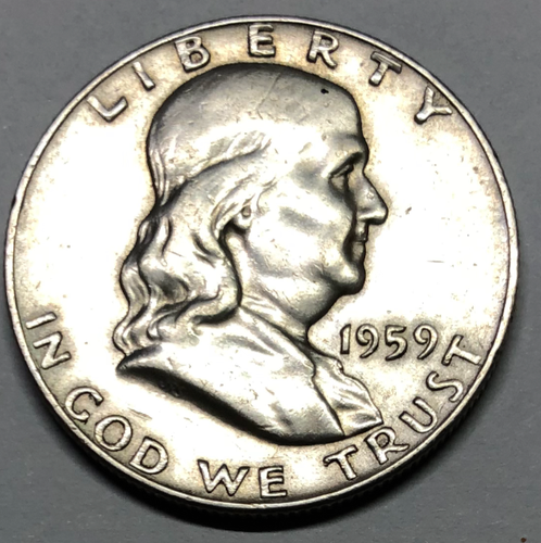 1959 Benjamin Franklin Half Dollar FULL BELL LINE | eBay