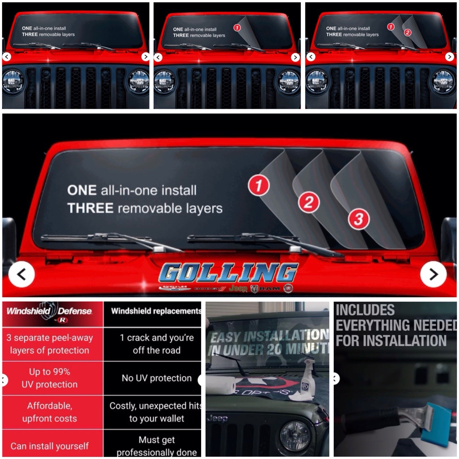 Racing Optics Windshield Defense 2018-2025 Jeep Wrangler JL Mopar ...