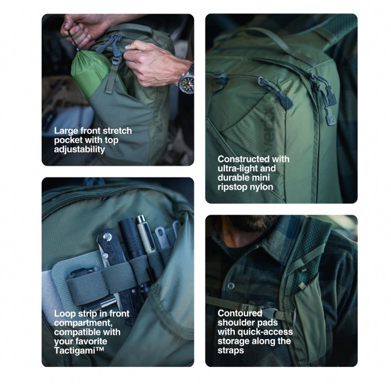 Vertx Long Walks Pack 15L Black Backpack Concealed Carry EDC Gear Bag ...