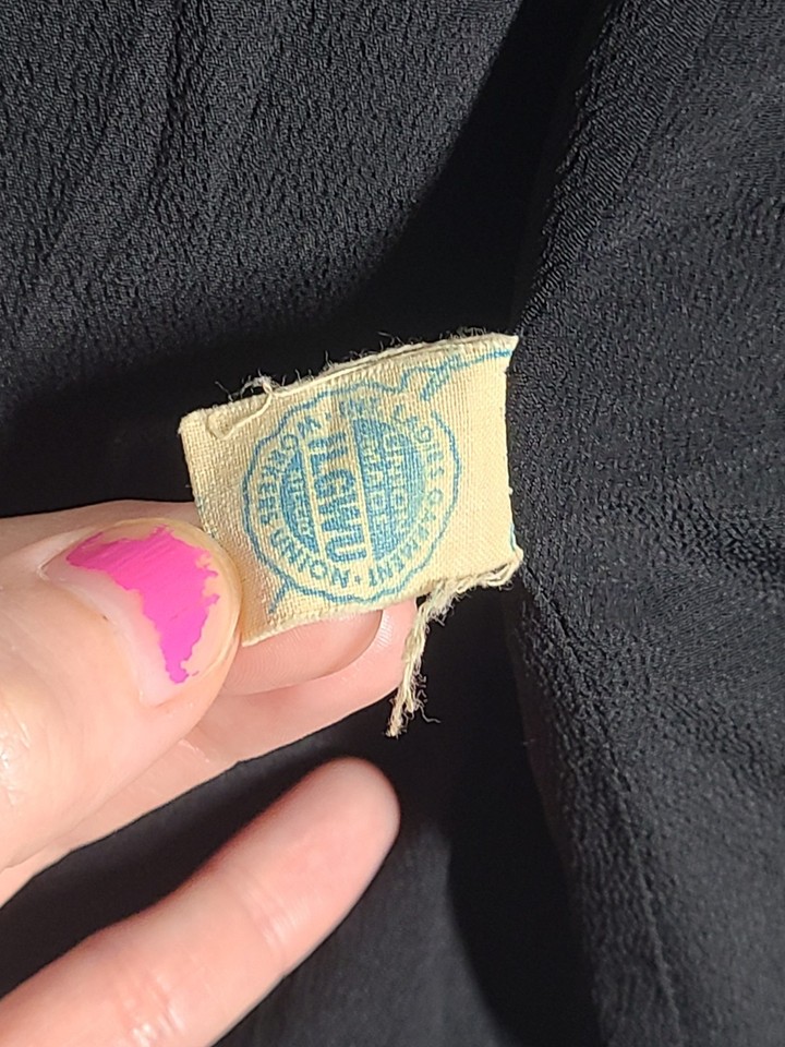 Vtg 60s Plus Size Black Wool Jacket Texture Stripe Mod MCM Gathered ...