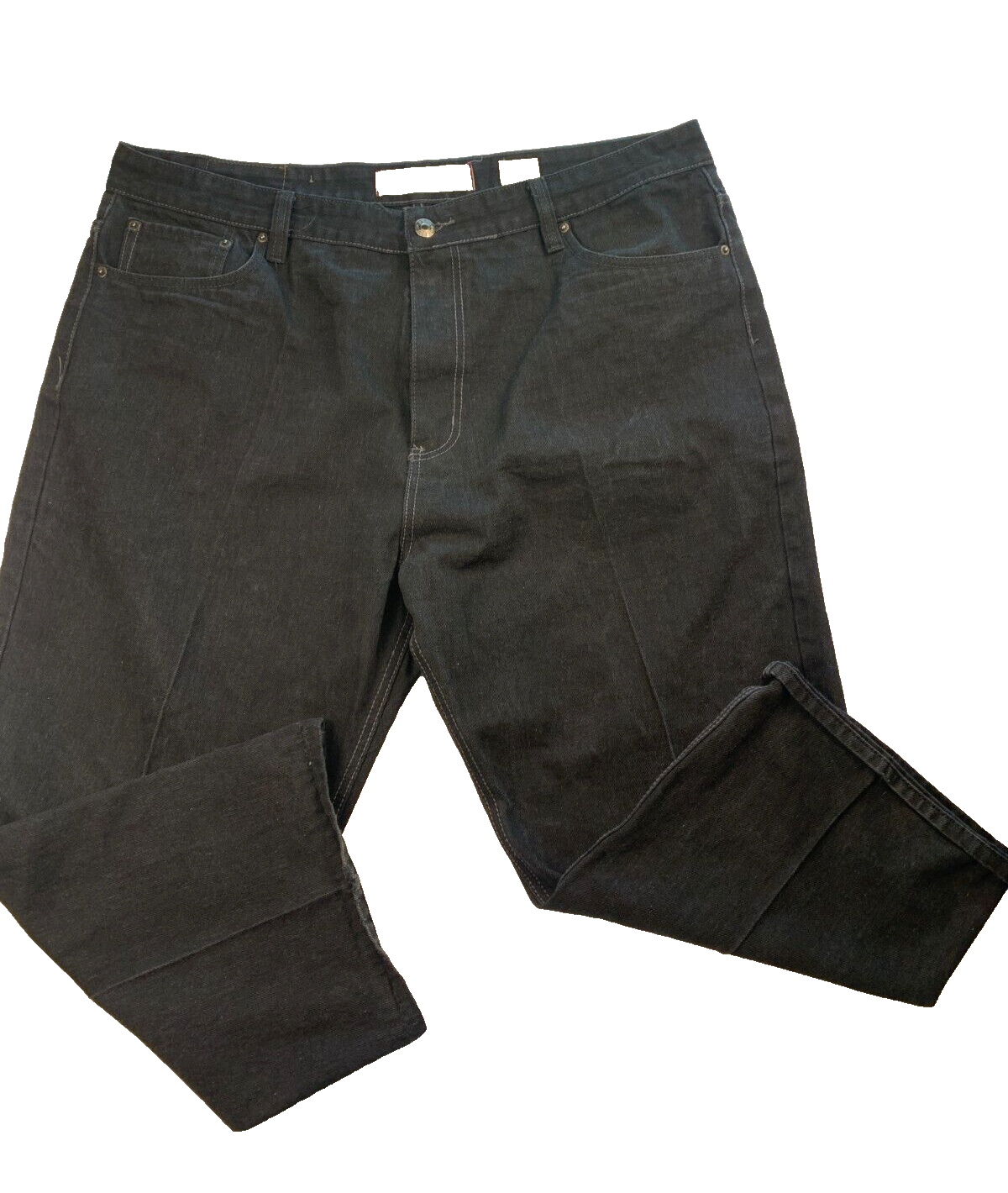 PJ Mark Jeans 44x32 (42x23) Mens Black Denim Straight Leg Relaxed Fit ...