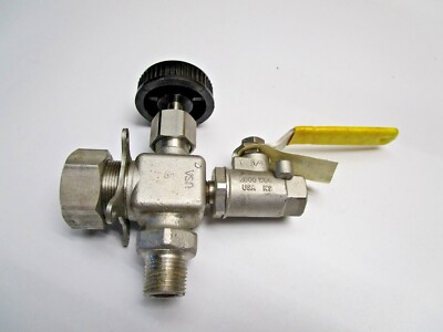 APOLLO 76-801-01A 1/4" 2000 WOG STAINLESS STEEL CF8M BALL VALVE WITH ...