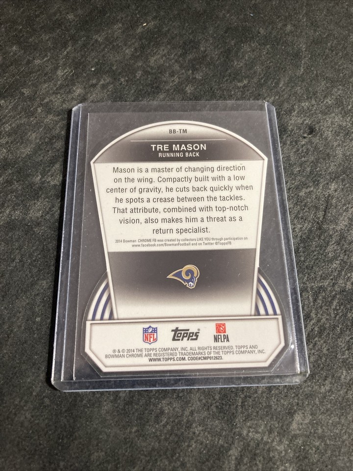 2014 Bowman Chrome Tre Mason Bowman's Best Die Cut Rookie Card | eBay