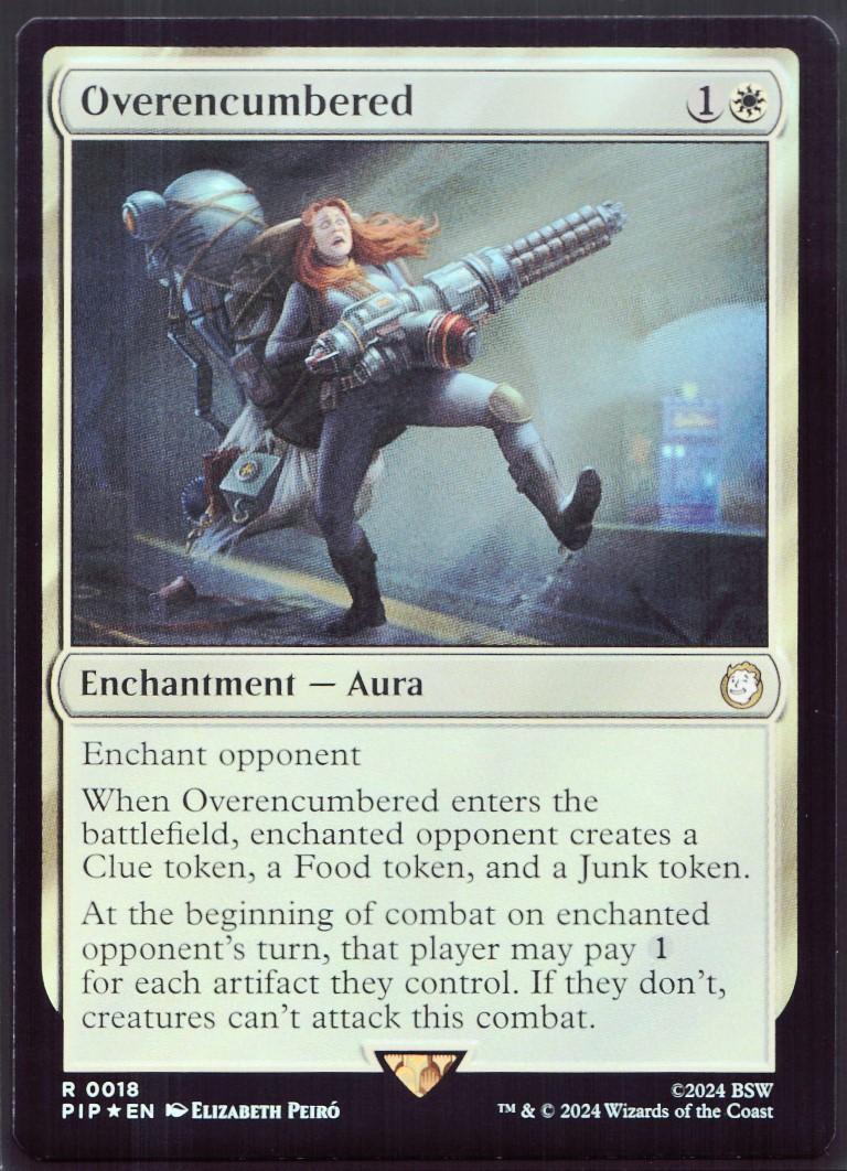 Overencumbered - 18 Foil MTG Fallout | eBay