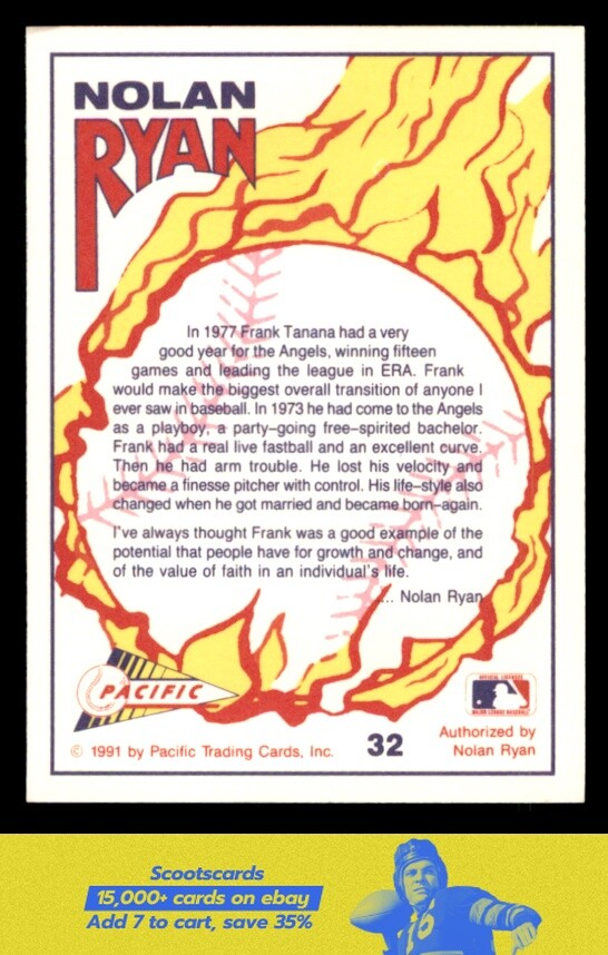 1993 Pacific Texas Express Nolan Ryan / Frank Tanana card #32 ...