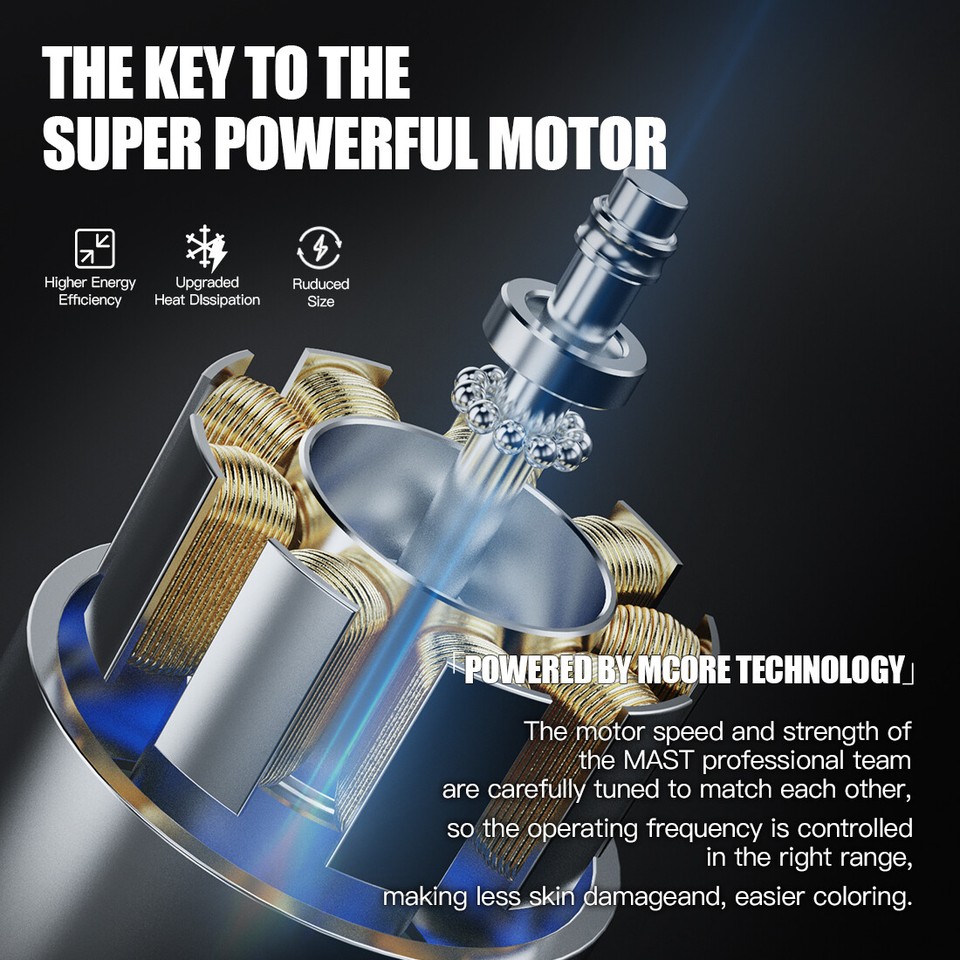 Mast Racer Brushless Motor Rotary Tattoo Pen Machine Wireless Power ...