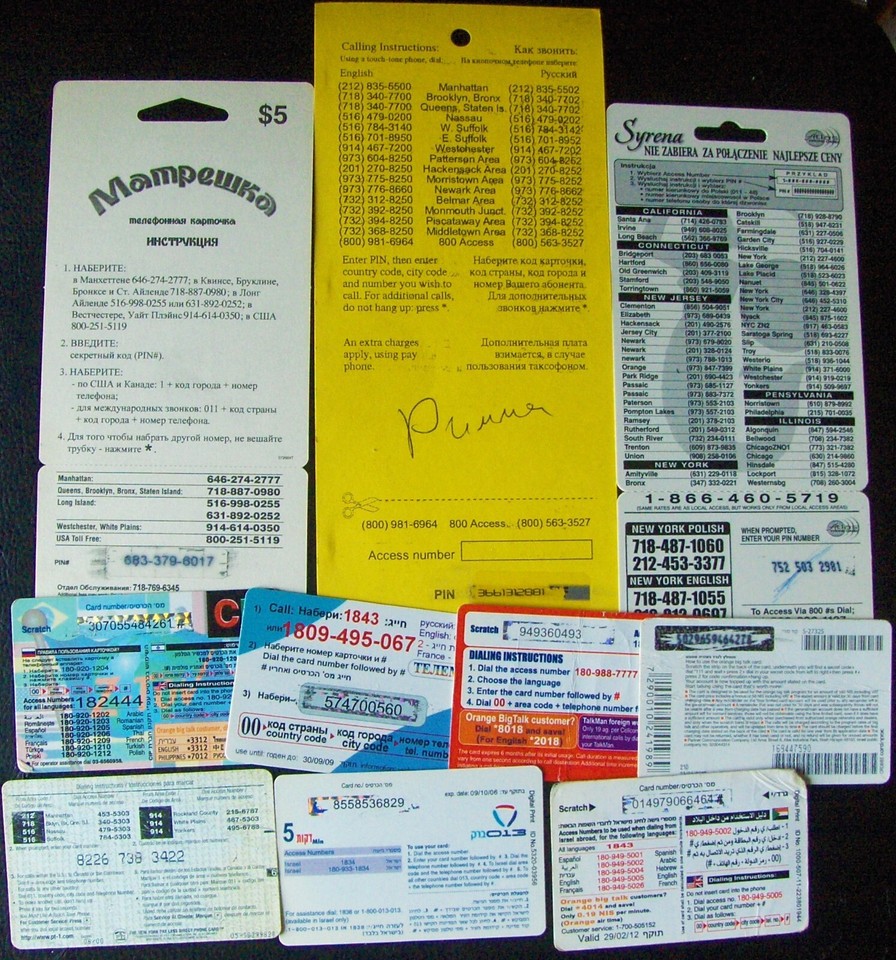 10 Expired Prepaid Phone International Calling Cards (PH18) | eBay