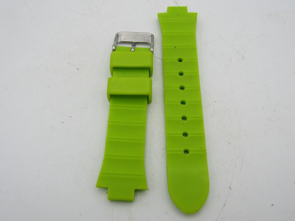 Vintage DIVERS Neon Green Rubber Watch Band 16mm 7.5" for Parts/Spares ...