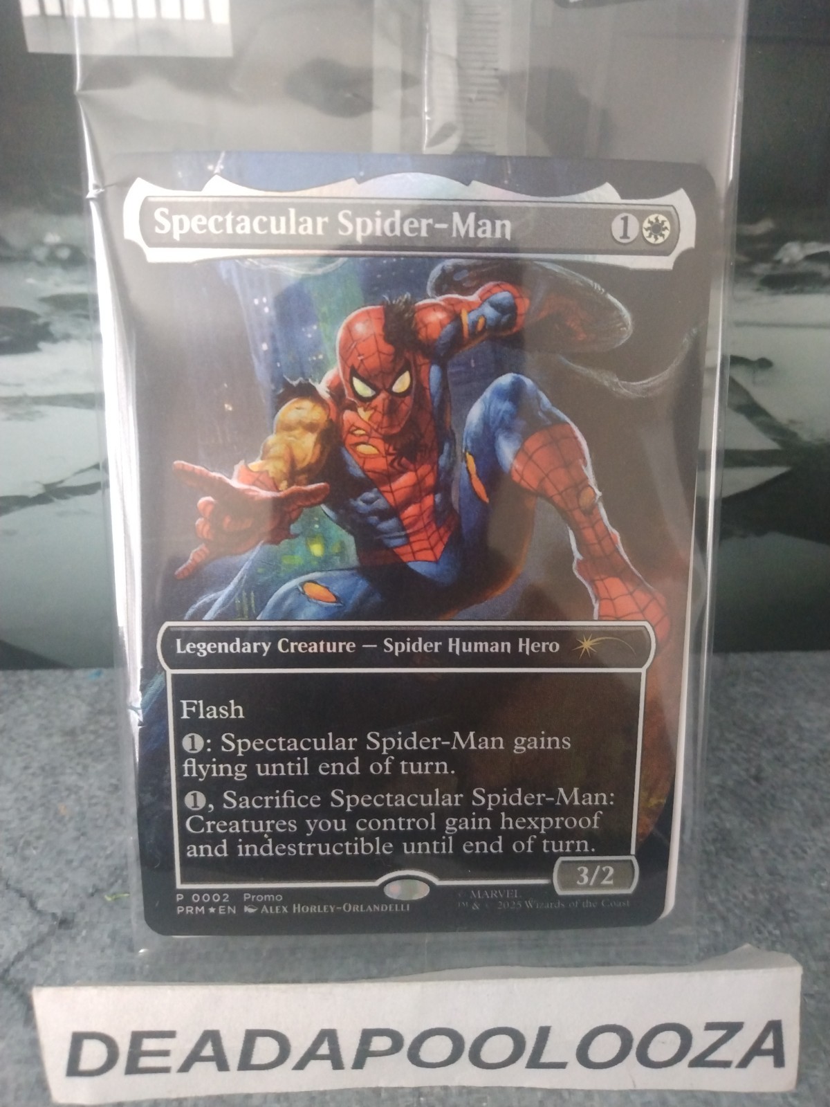 HASBRO MARVEL LEGENDS MAGIC THE GATHERING CARD BATTLE DAMAGED SPIDER ...
