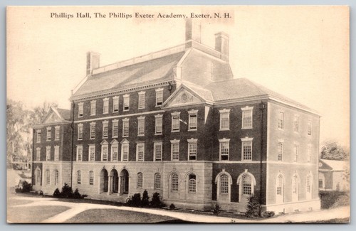Phillips Hall Exeter Academy New Hampshire NH B&W Unused Postcard | eBay