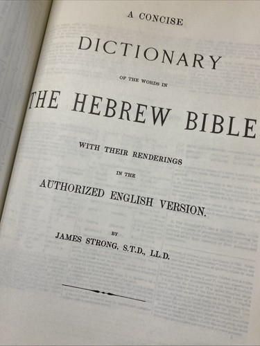 Strong's Exhaustive Concordance Of The Bible Strongs Dictionary | eBay