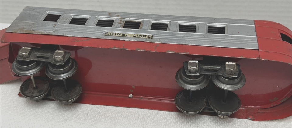 LIONEL JR PREWAR O-GAUGE 1702 RED CHROME OBSERVATION PASSENGER CAR | eBay