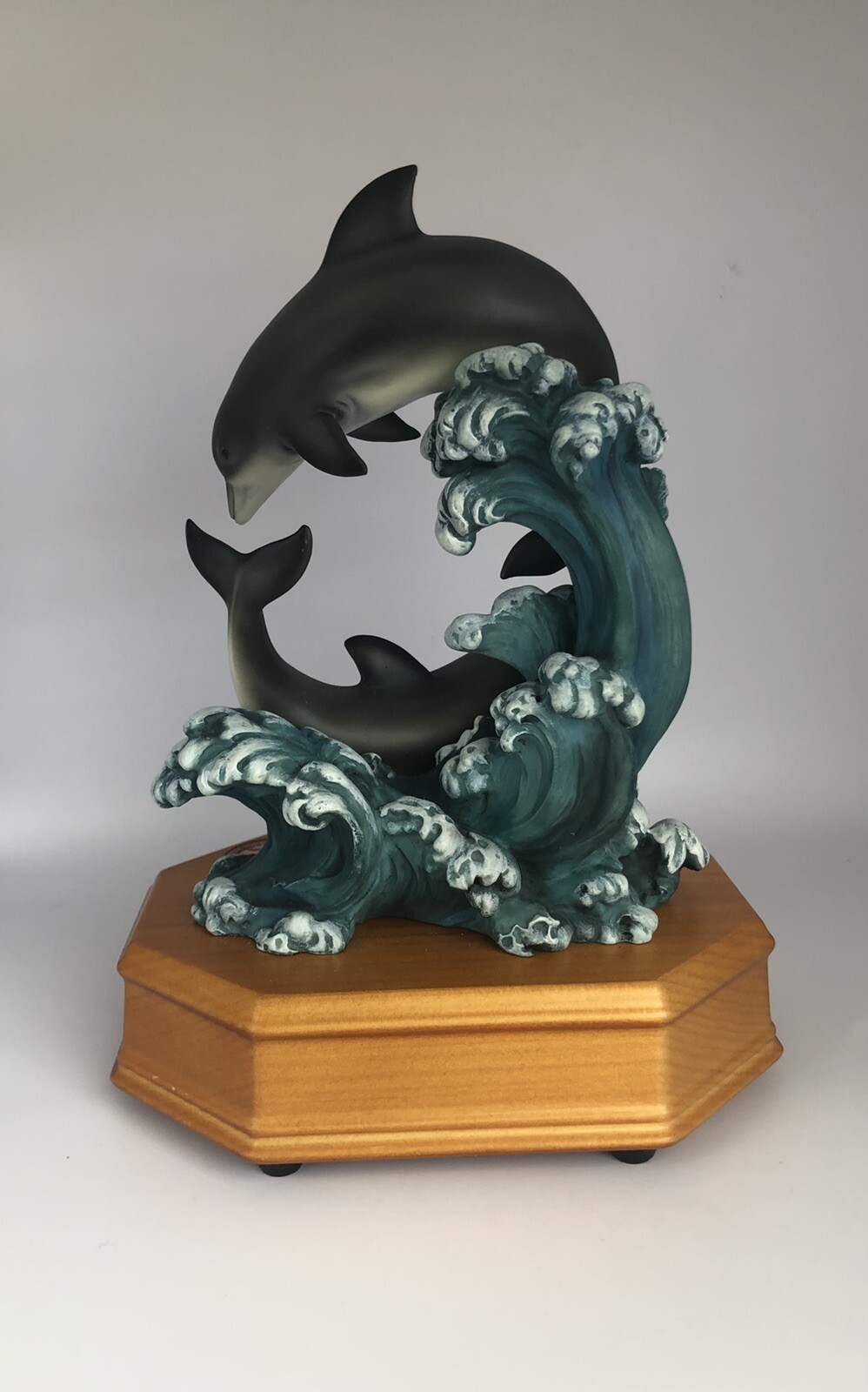 Dolphin Music Box Two Dolphins In Waves San Francisco Music Box Company ...