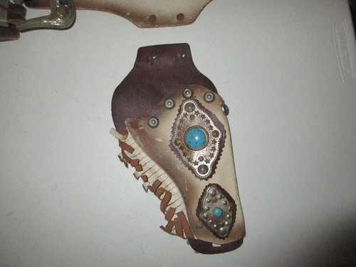 Vintage 1950's Turquoise Cap gun Holster set Rare Grips | eBay