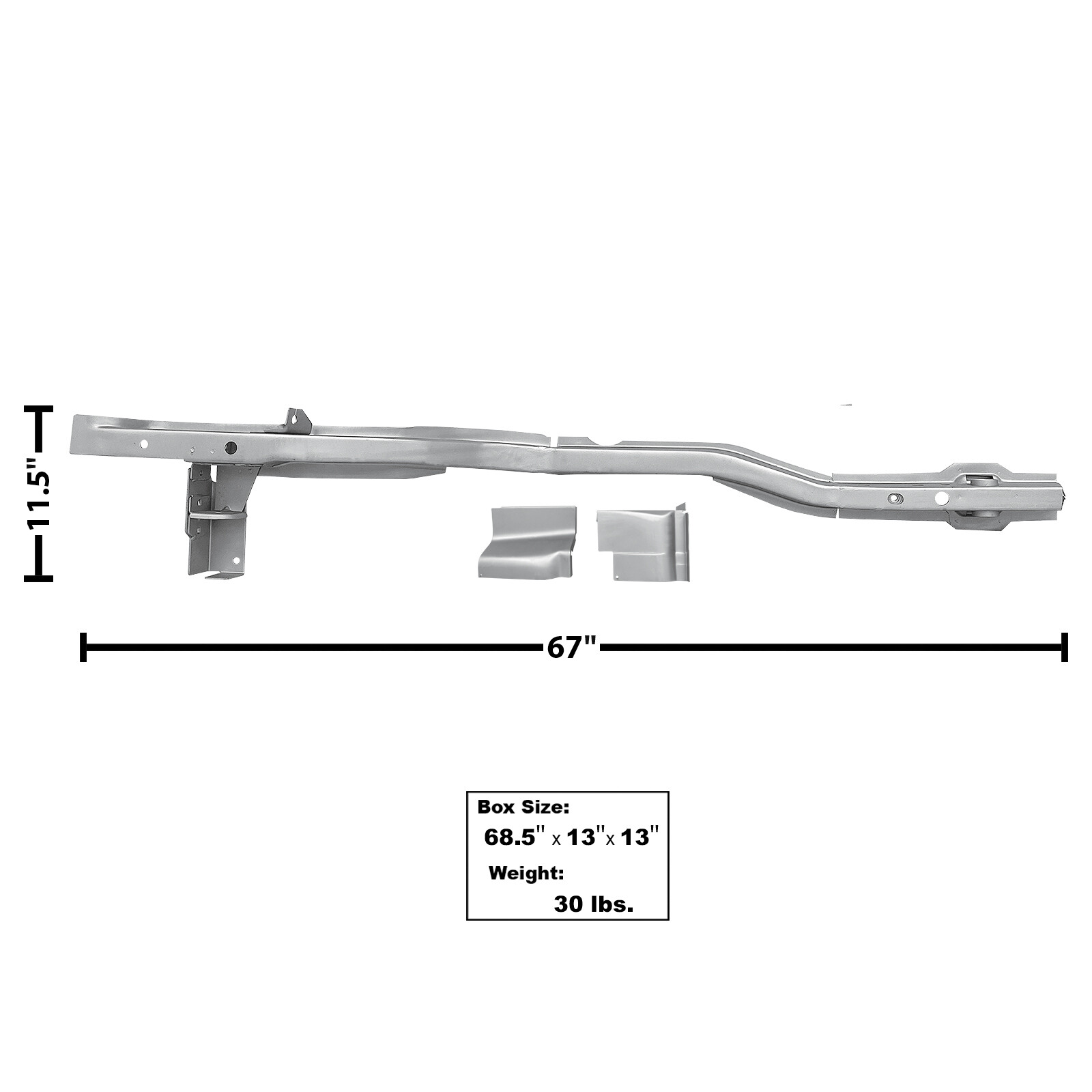 1965 66 67 68 69 70 Mustang Rear Frame Rail For Mini Tub Right Side CP ...