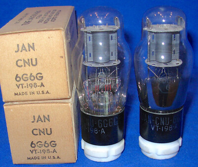 NOS NIB Matched Pair National Union 6G6G Vacuum Tubes 1944 Date | eBay