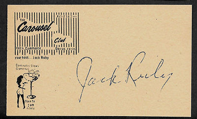 Jack Ruby Autograph Reprint On Genuine Original Period 1963 3X5 Card ...
