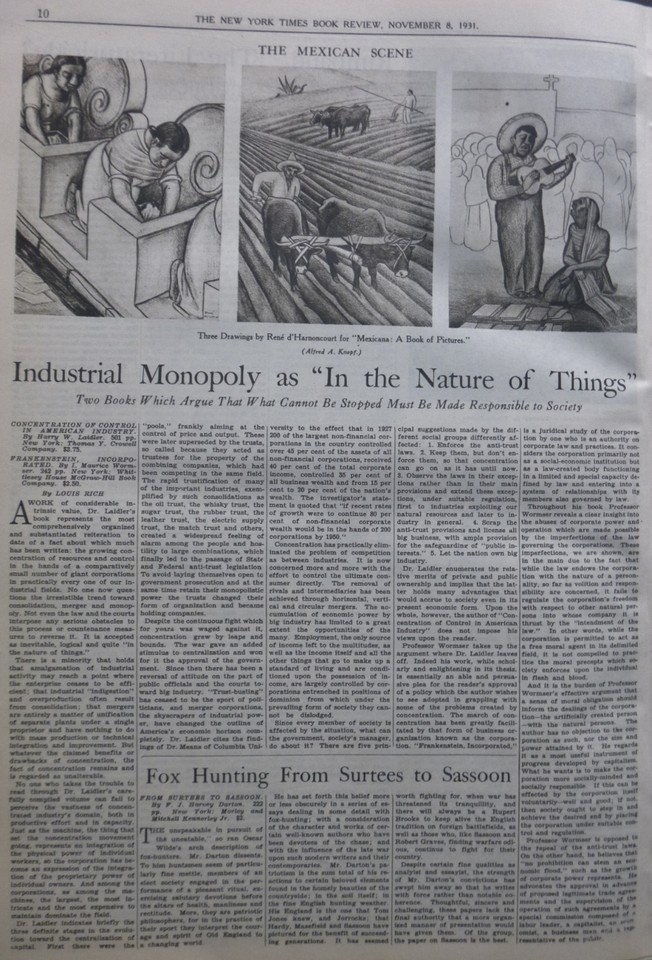 THEODORE ROOSEVELT PRINGLE WOOLF - MEXICANA KNOPF 1931 November 8 NY ...