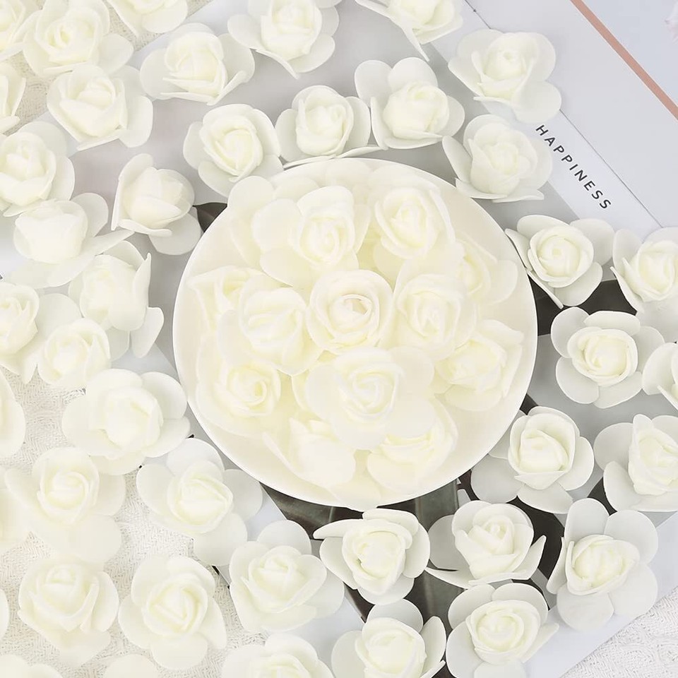 1000 Foam Mini Roses WHOLESALE Heads Buds Small Flowers Wedding Home ...