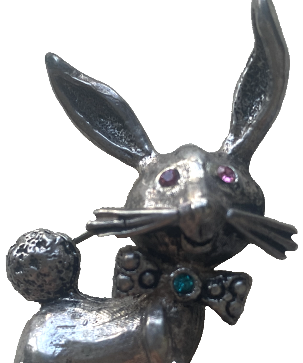 Silver Rabbit Brooch | eBay