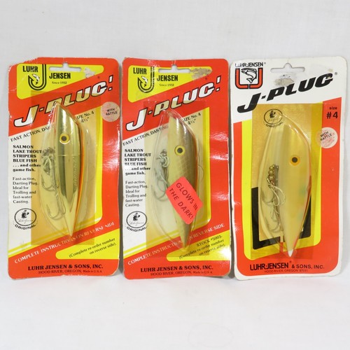 3 Vintage J Plug Luhr Jensen Fishing Lures Size 4 Unused | eBay