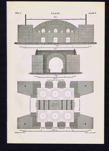 Glassmaking, Crown & Flint Glass - Scotland -- 1907 Print | eBay.de