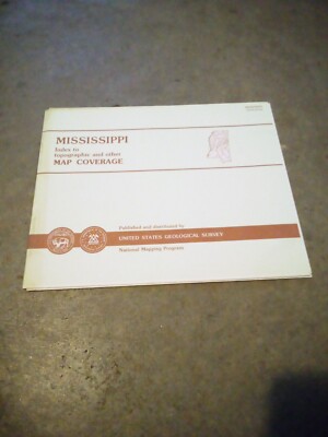 Vintage 1994 Mississippi Index To Topographic and Other Map Coverage by ...