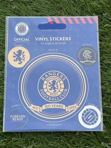 Official Glasgow Rangers FC 5x Vinyl Football stickers Brand New | eBay UK