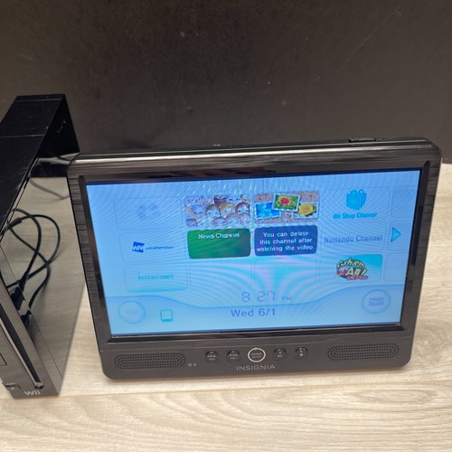 Nintendo Wii Console w/ 10" LCD Portable Screen CAR HOME Monitor Setup ...