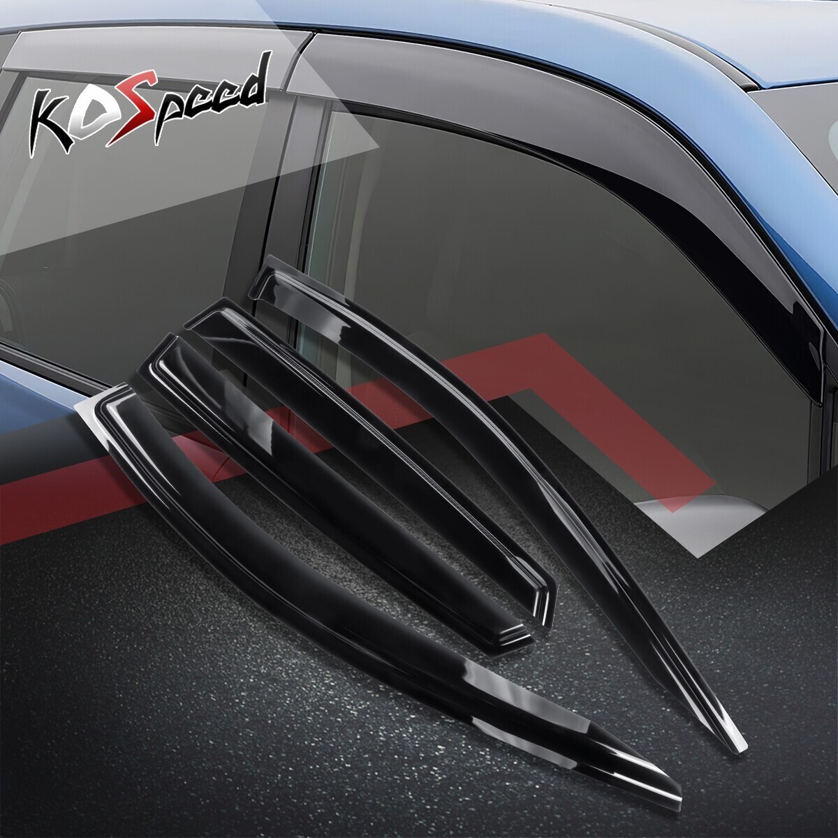 4x Window Visors Sun Guard Rain Deflector Vent Shade for Ford Escape ...