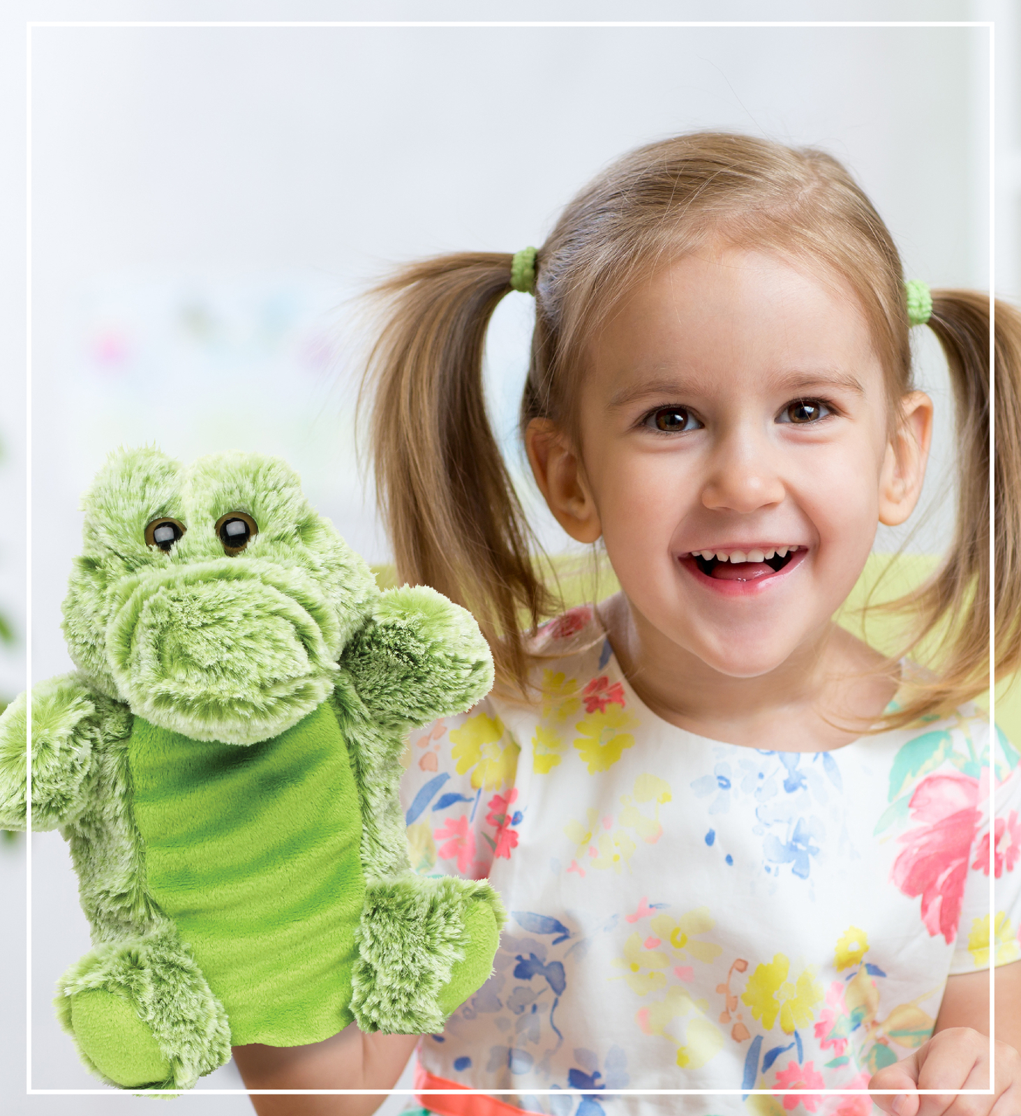 DolliBu Alligator Plush Hand Puppet For Kids - Soft Stuffed Animal Hand ...