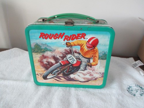 Vintage 1973 Rough Rider Dirt Bike Aladdin Industries Metal Lunch Box ...