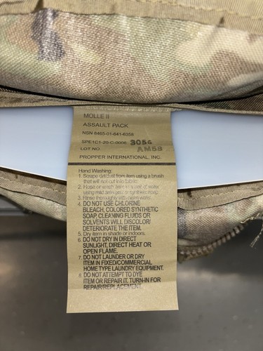 USGI Molle ll Assault Pack Multicam OCP 3 Day Pack Mint Propper ...
