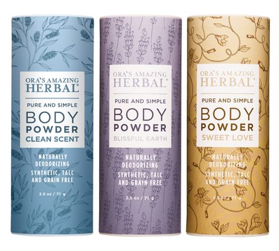 Natural Talc Free Powder, Body Powder for Women, Blissful Earth Scent ...