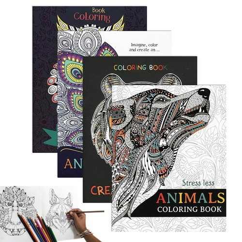 4 Mandala Adult Coloring Books Stress Relieving Meditation Art Designs ...