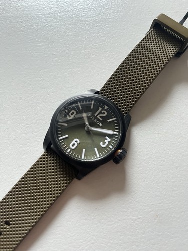 Filson Shinola Field Watch Army Green Dial / Green Strap (Made in USA ...