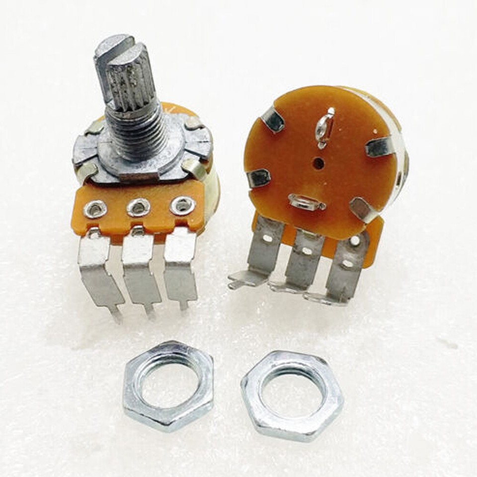 10Pcs 100K WH148 Ohm Linear Taper Rotary Potentiometer Panel Pot B100K ...