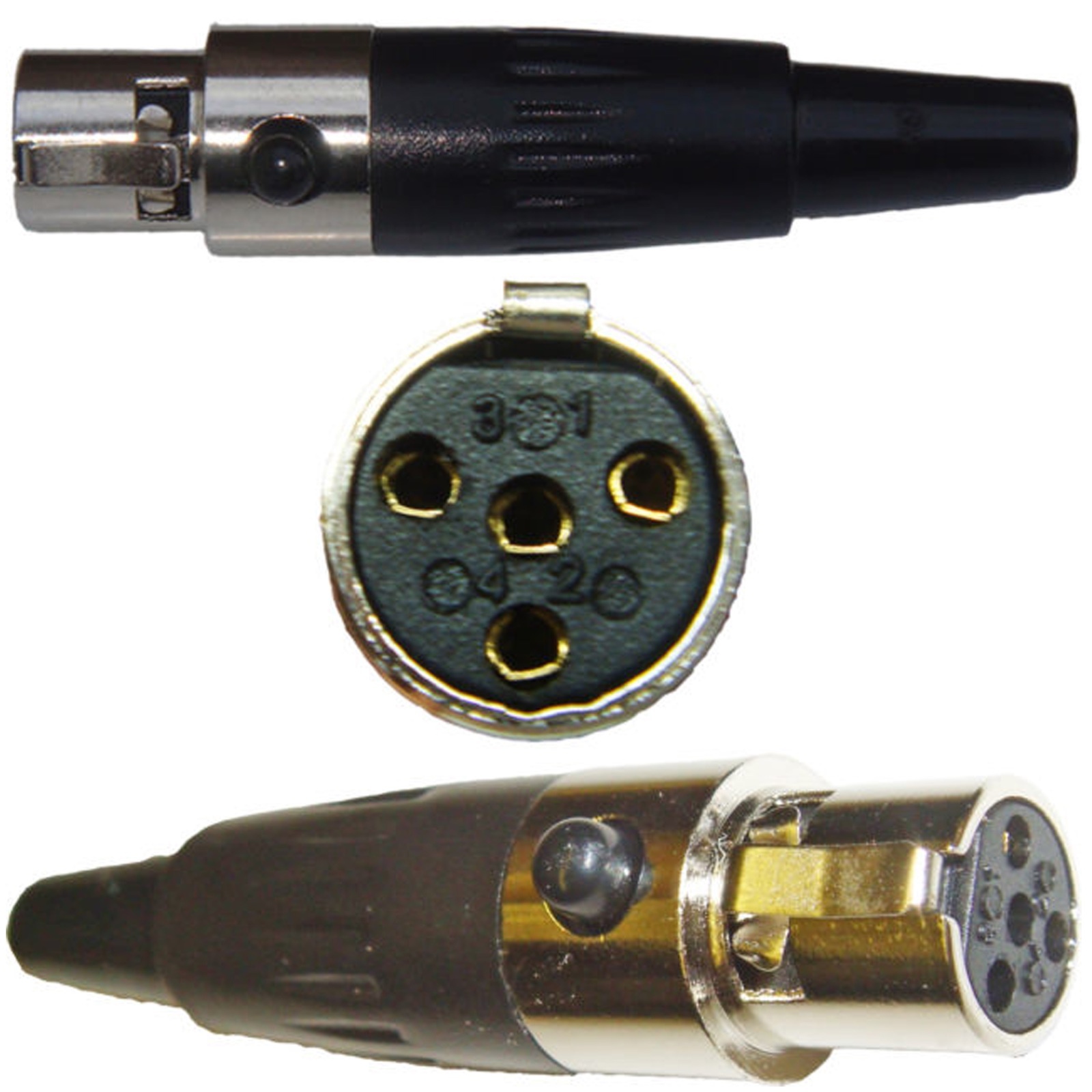 3.5mm Jack Plug Microphone Adapter for Shure TA4F 4 Pin Mini XLR ...