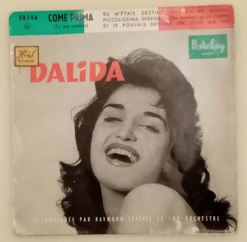 DALIDA COME PRIMA + TU M'ETAIS DESTINE BARCLAY 1958 7"EP45T PORT A PRIX ...